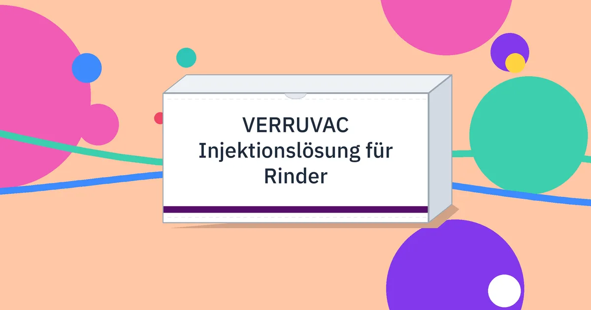 Symbolbild: Packung mit der Aufschrift VERRUVAC Injektionslösung für Rinder (PZN 02944834) – Verfügbarkeit und Bezug in Apotheken in Frankfurt am Main
