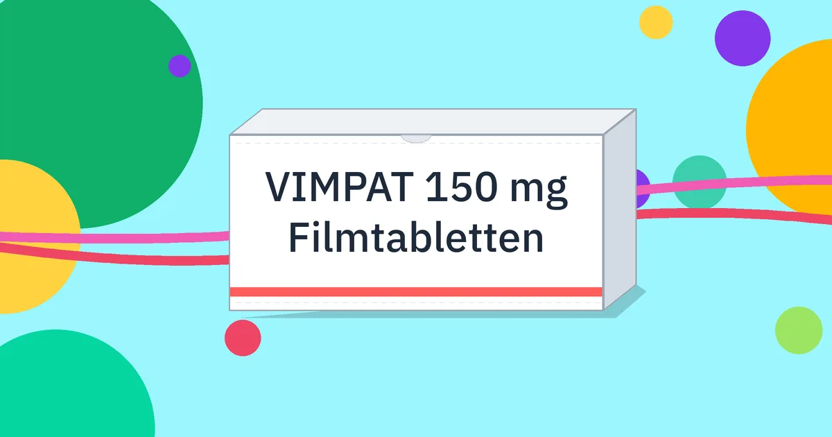 Symbolbild: Packung mit der Aufschrift VIMPAT 150 mg Filmtabletten (PZN 19275159) – Verfügbarkeit und Bezug in Apotheken in Frankfurt am Main