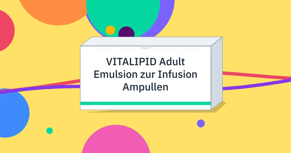 Symbolbild: Packung mit der Aufschrift VITALIPID Adult Emulsion zur Infusion Ampullen (PZN 04653785) – Verfügbarkeit und Bezug in Apotheken in Frankfurt am Main