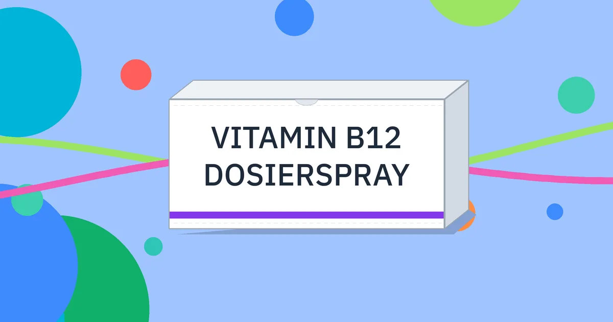 Symbolbild: Packung mit der Aufschrift VITAMIN B12 DOSIERSPRAY (PZN 20332885) – Verfügbarkeit und Bezug in Apotheken in Frankfurt am Main