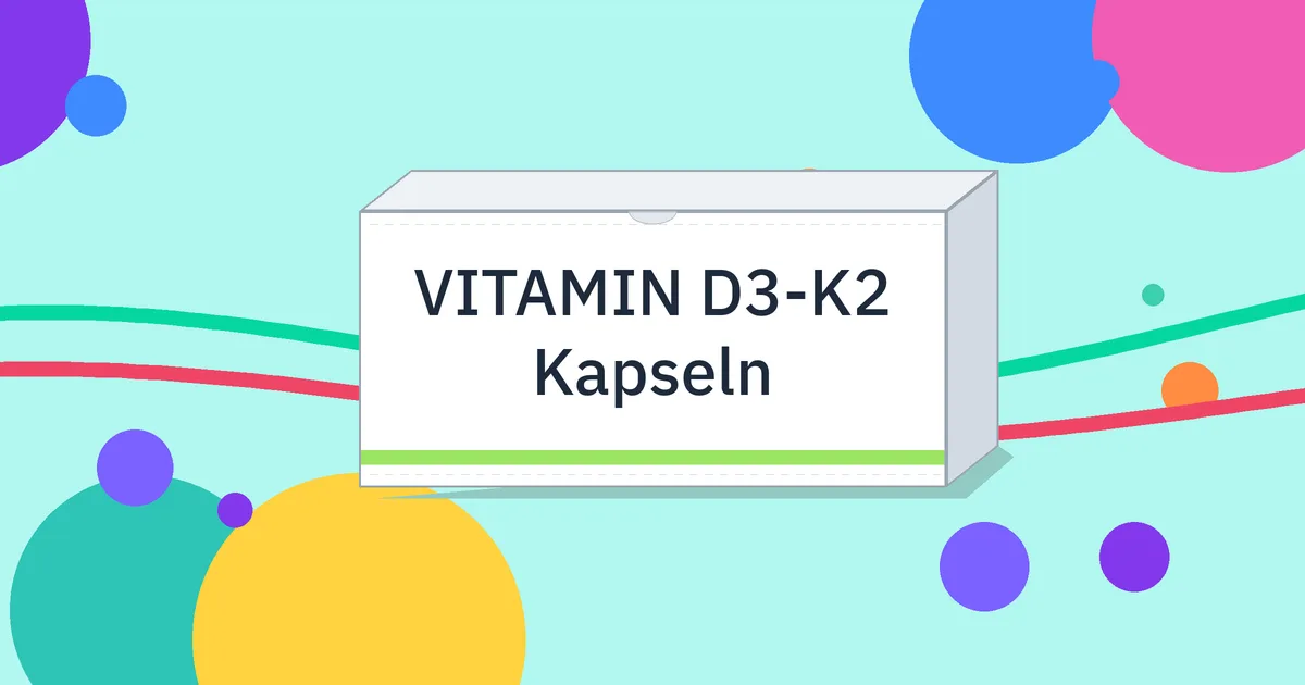 Symbolbild: Packung mit der Aufschrift VITAMIN D3-K2 Kapseln (PZN 18679162) – Verfügbarkeit und Bezug in Apotheken in Frankfurt am Main