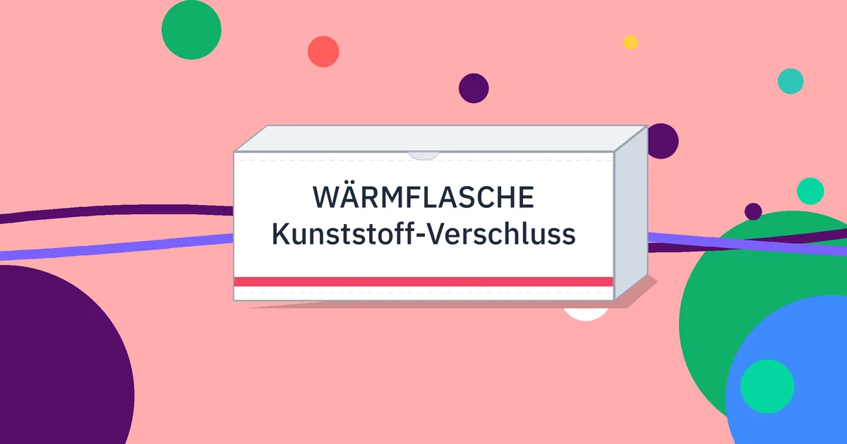 Symbolbild: Packung mit der Aufschrift WÄRMFLASCHE Kunststoff-Verschluss (PZN 01740383) – Verfügbarkeit und Bezug in Apotheken in Frankfurt am Main