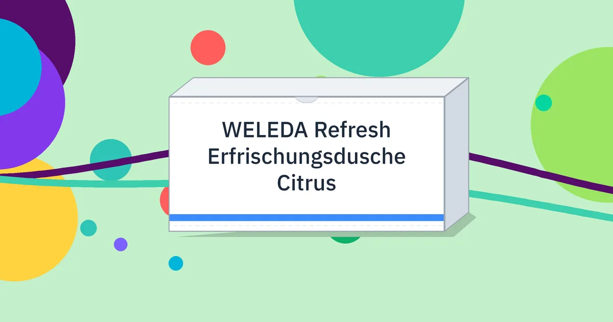 Symbolbild: Packung mit der Aufschrift WELEDA Refresh Erfrischungsdusche Citrus (PZN 19447784) – Verfügbarkeit und Bezug in Apotheken in Frankfurt am Main