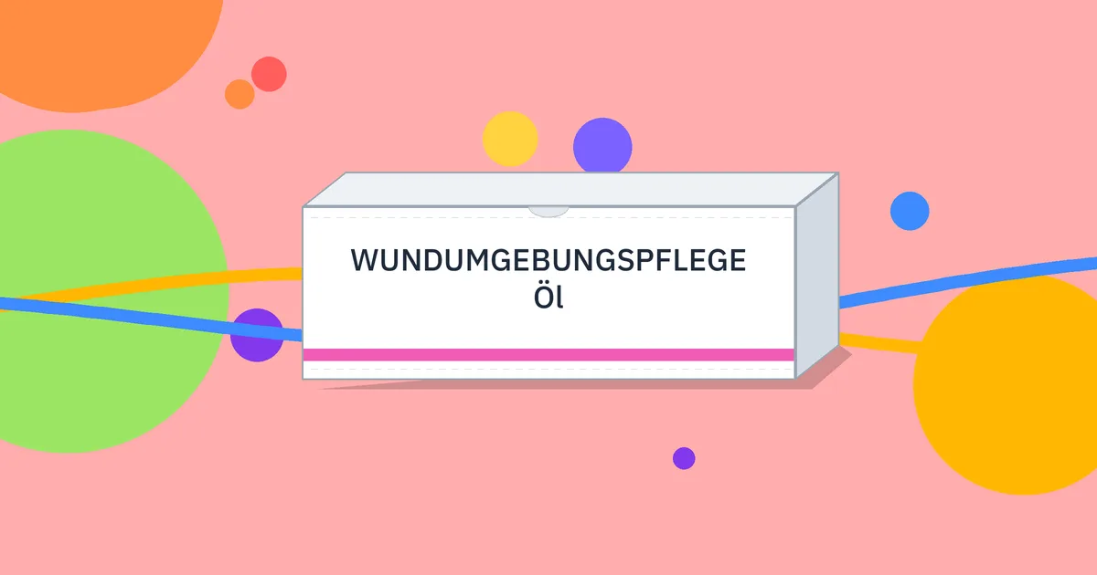 Symbolbild: Packung mit der Aufschrift WUNDUMGEBUNGSPFLEGE Öl (PZN 19663068) – Verfügbarkeit und Bezug in Apotheken in Frankfurt am Main