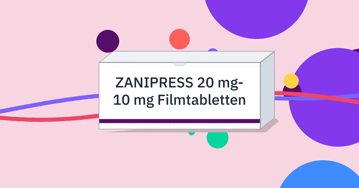 Symbolbild: Packung mit der Aufschrift ZANIPRESS 20 mg-10 mg Filmtabletten (PZN 00470036) – Verfügbarkeit und Bezug in Apotheken in Frankfurt am Main