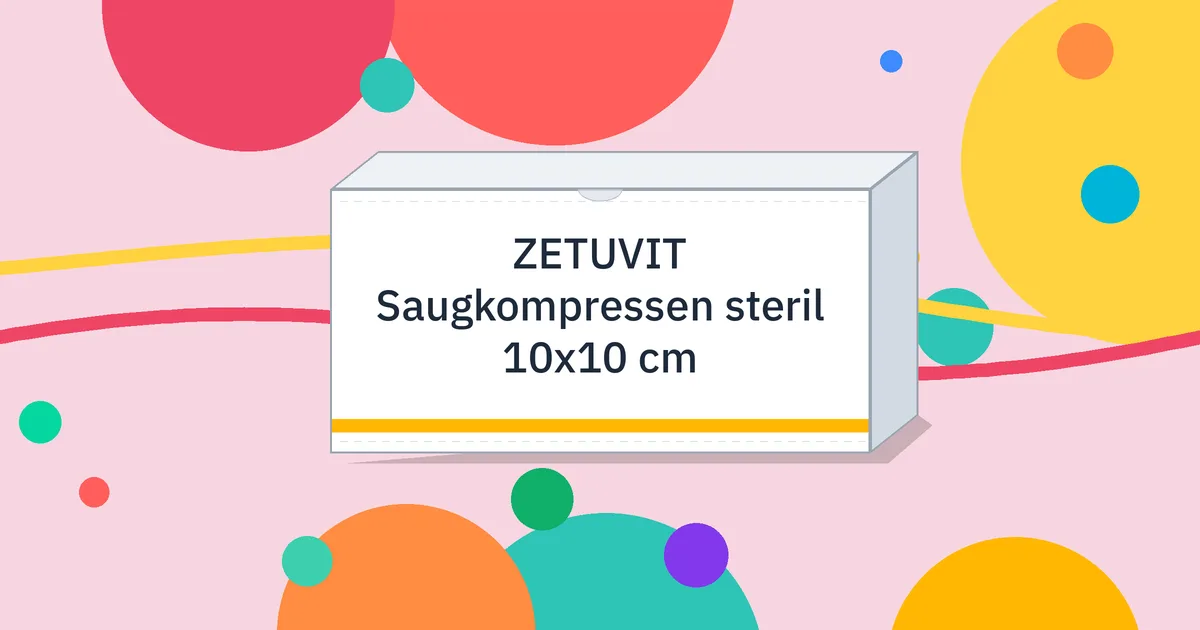 Symbolbild: Packung mit der Aufschrift ZETUVIT Saugkompressen steril 10x10 cm (PZN 19957120) – Verfügbarkeit und Bezug in Apotheken in Frankfurt am Main