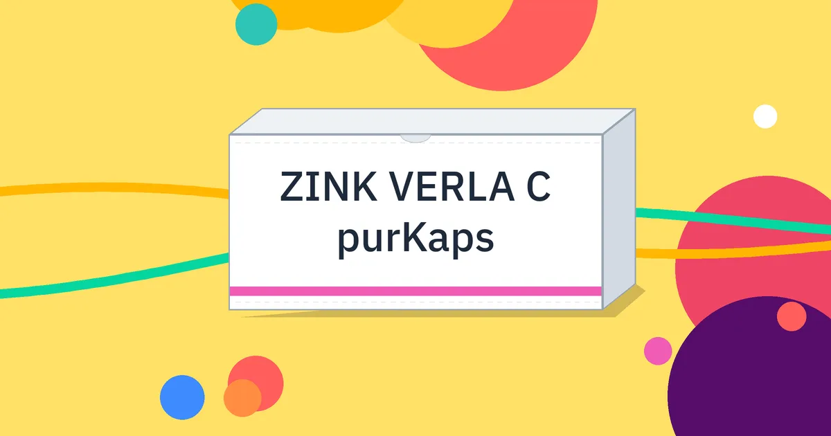 Symbolbild: Packung mit der Aufschrift ZINK VERLA C purKaps (PZN 18155832) – Verfügbarkeit und Bezug in Apotheken in Frankfurt am Main