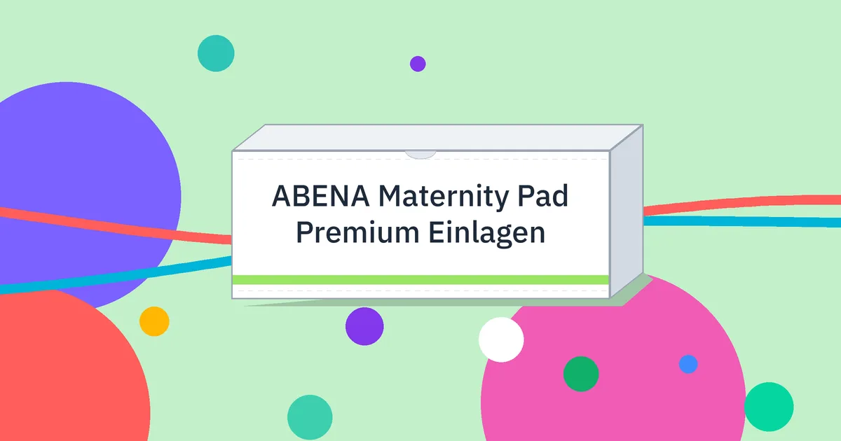 Symbolbild: Packung mit der Aufschrift ABENA Maternity Pad Premium Einlagen (PZN 18165316) – Verfügbarkeit und Bezug in Apotheken in Frankfurt am Main