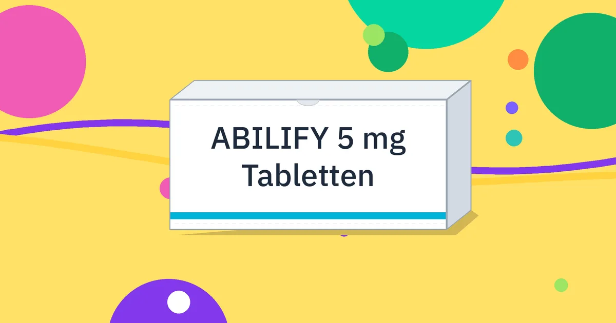 Symbolbild: Packung mit der Aufschrift ABILIFY 5 mg Tabletten (PZN 06445281) – Verfügbarkeit und Bezug in Apotheken in Frankfurt am Main