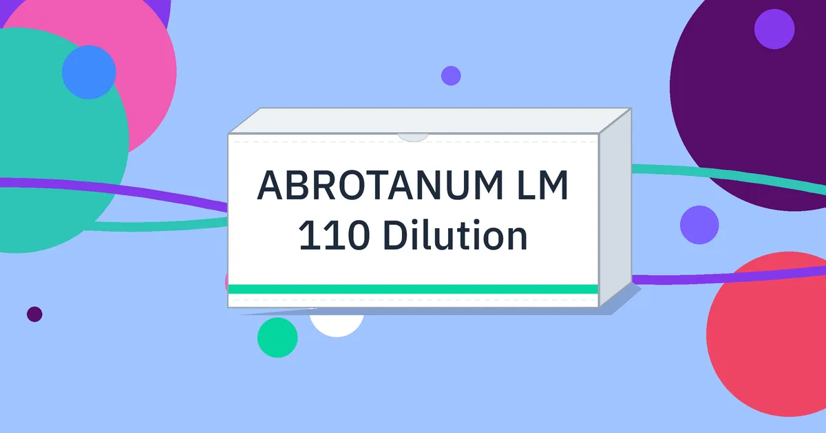 Symbolbild: Packung mit der Aufschrift ABROTANUM LM 110 Dilution (PZN 12750930) – Verfügbarkeit und Bezug in Apotheken in Frankfurt am Main