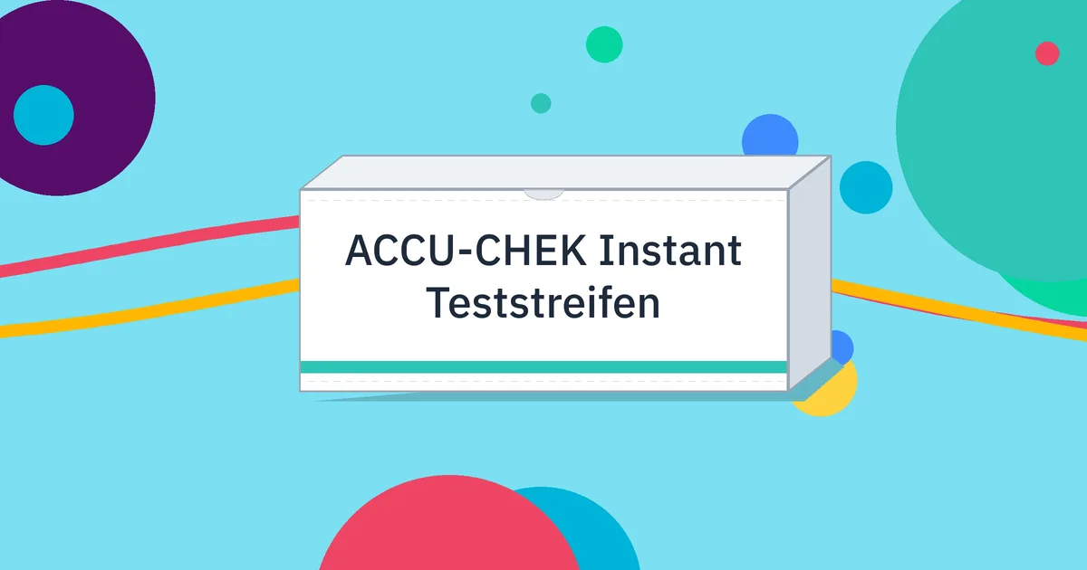 Symbolbild: Packung mit der Aufschrift ACCU-CHEK Instant Teststreifen (PZN 17515895) – Verfügbarkeit und Bezug in Apotheken in Frankfurt am Main