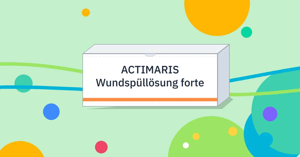 Symbolbild: Packung mit der Aufschrift ACTIMARIS Wundspüllösung forte (PZN 19064712) – Verfügbarkeit und Bezug in Apotheken in Frankfurt am Main
