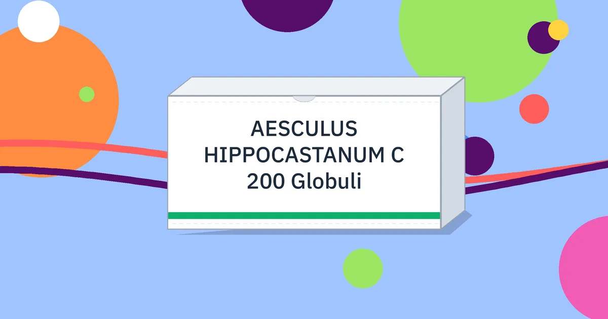 Symbolbild: Packung mit der Aufschrift AESCULUS HIPPOCASTANUM C 200 Globuli (PZN 14311525) – Verfügbarkeit und Bezug in Apotheken in Frankfurt am Main
