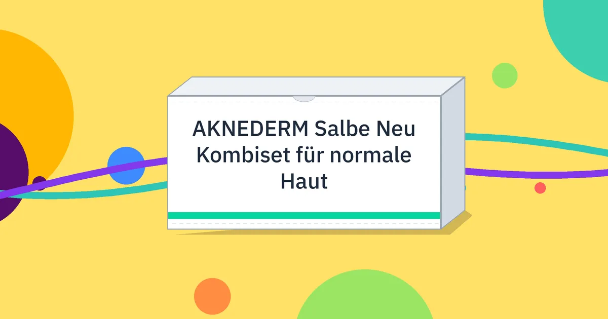 Symbolbild: Packung mit der Aufschrift AKNEDERM Salbe Neu Kombiset für normale Haut (PZN 17150809) – Verfügbarkeit und Bezug in Apotheken in Frankfurt am Main