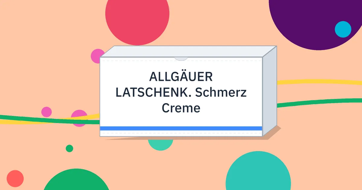 Symbolbild: Packung mit der Aufschrift ALLGÄUER LATSCHENK. Schmerz Creme (PZN 11692113) – Verfügbarkeit und Bezug in Apotheken in Frankfurt am Main