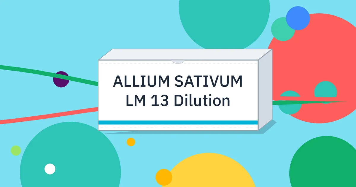 Symbolbild: Packung mit der Aufschrift ALLIUM SATIVUM LM 13 Dilution (PZN 13311552) – Verfügbarkeit und Bezug in Apotheken in Frankfurt am Main