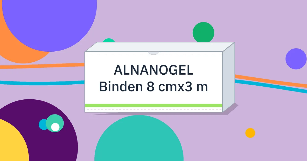 Symbolbild: Packung mit der Aufschrift ALNANOGEL Binden 8 cmx3 m (PZN 12573184) – Verfügbarkeit und Bezug in Apotheken in Frankfurt am Main