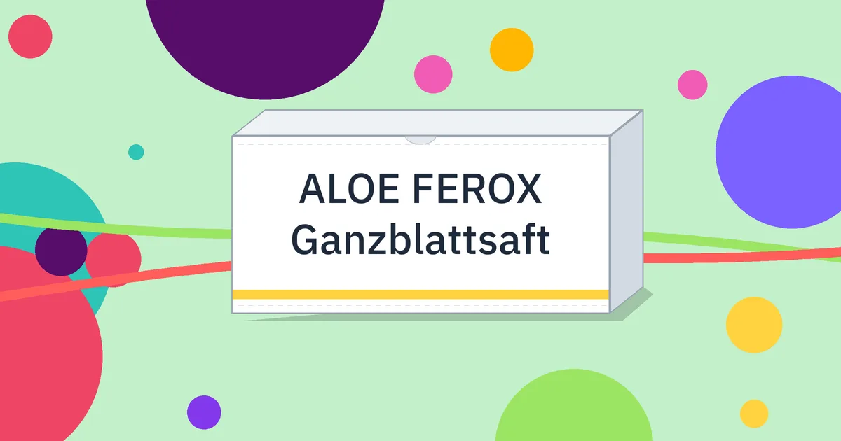 Symbolbild: Packung mit der Aufschrift ALOE FEROX Ganzblattsaft (PZN 09462222) – Verfügbarkeit und Bezug in Apotheken in Frankfurt am Main