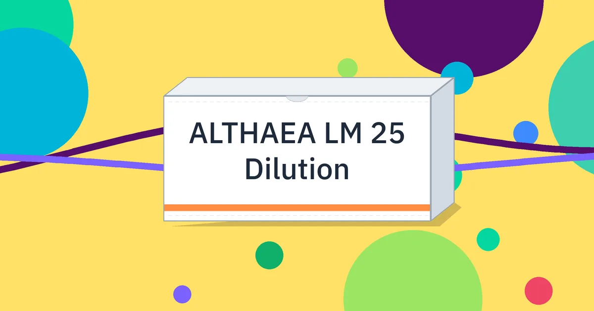 Symbolbild: Packung mit der Aufschrift ALTHAEA LM 25 Dilution (PZN 13315455) – Verfügbarkeit und Bezug in Apotheken in Frankfurt am Main