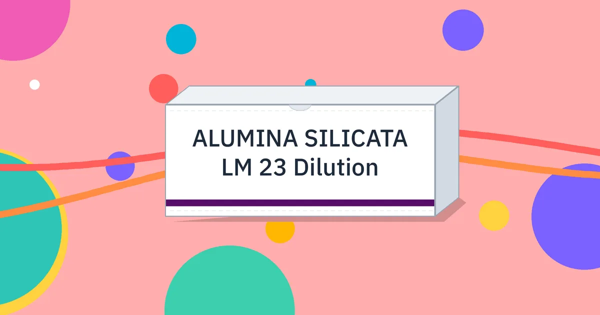 Symbolbild: Packung mit der Aufschrift ALUMINA SILICATA LM 23 Dilution (PZN 12759049) – Verfügbarkeit und Bezug in Apotheken in Frankfurt am Main
