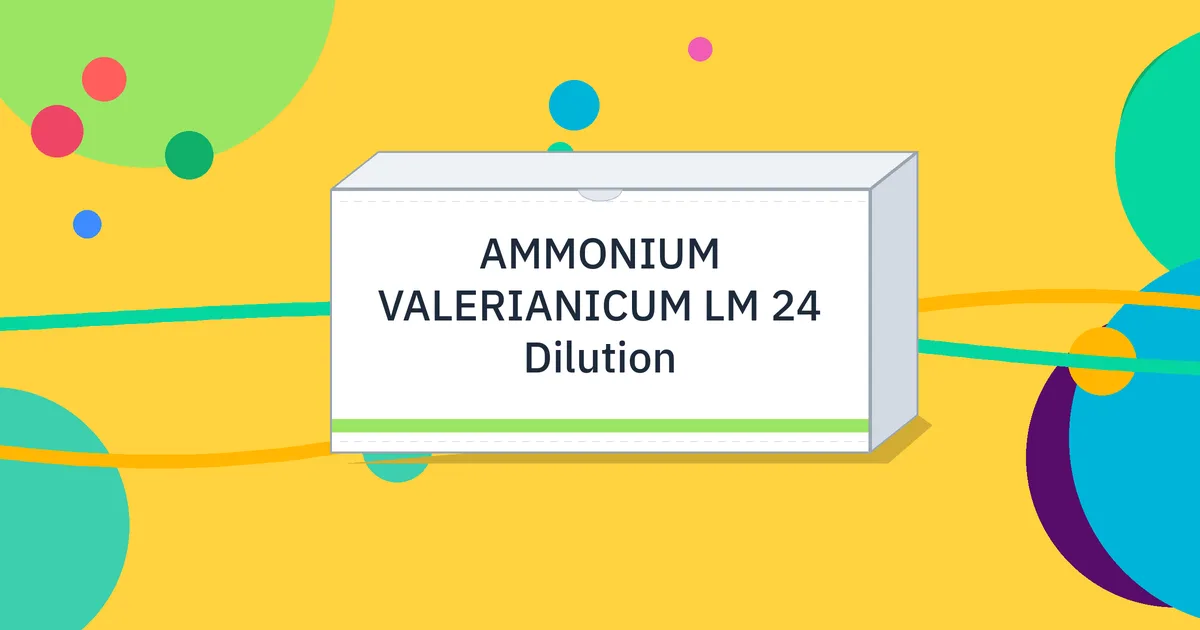 Symbolbild: Packung mit der Aufschrift AMMONIUM VALERIANICUM LM 24 Dilution (PZN 13323822) – Verfügbarkeit und Bezug in Apotheken in Frankfurt am Main