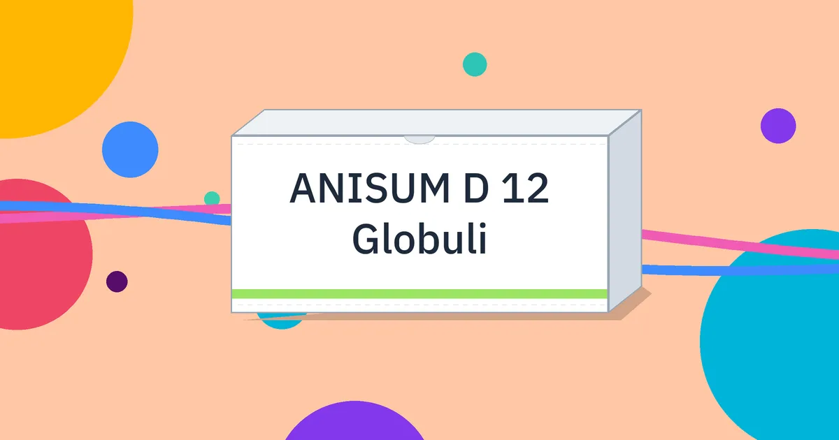 Symbolbild: Packung mit der Aufschrift ANISUM D 12 Globuli (PZN 16689009) – Verfügbarkeit und Bezug in Apotheken in Frankfurt am Main