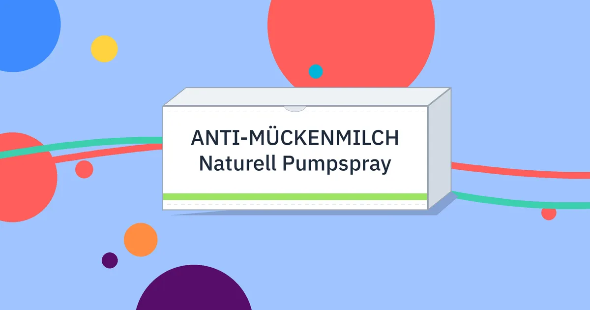 Symbolbild: Packung mit der Aufschrift ANTI-MÜCKENMILCH Naturell Pumpspray (PZN 01817358) – Verfügbarkeit und Bezug in Apotheken in Frankfurt am Main