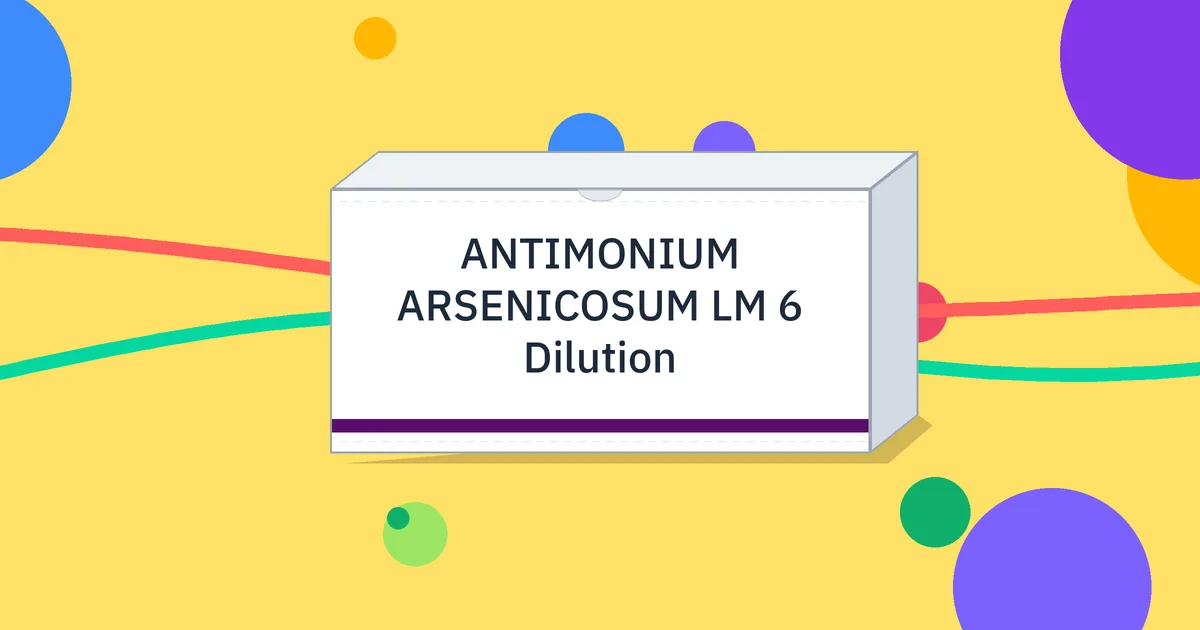 Symbolbild: Packung mit der Aufschrift ANTIMONIUM ARSENICOSUM LM 6 Dilution (PZN 13372080) – Verfügbarkeit und Bezug in Apotheken in Frankfurt am Main