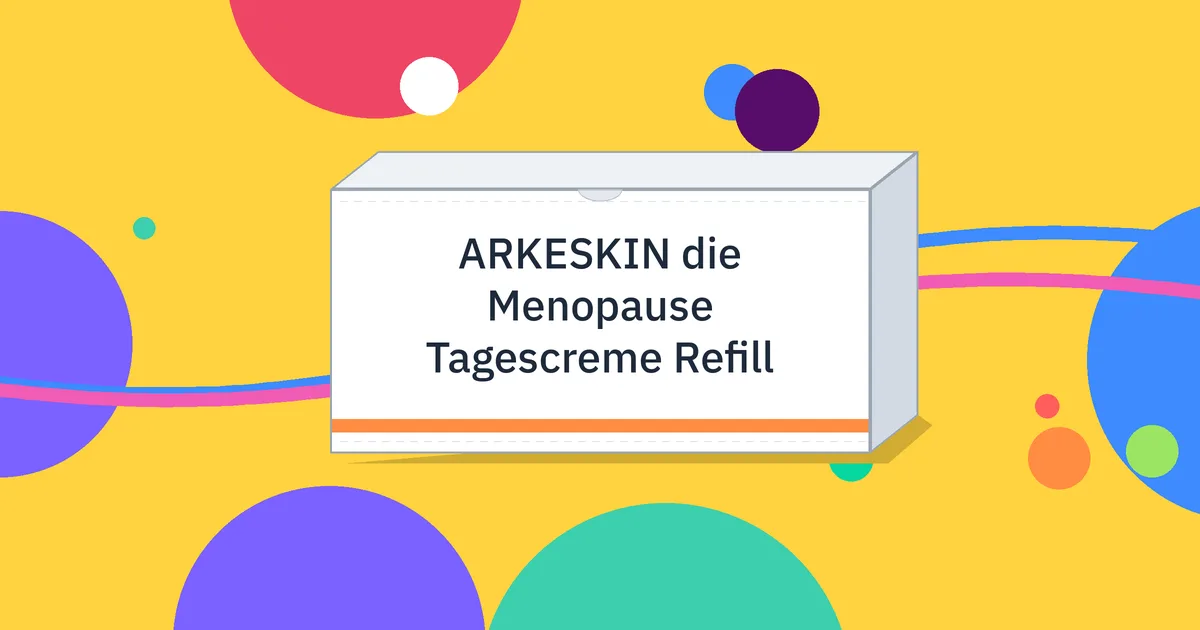 Symbolbild: Packung mit der Aufschrift ARKESKIN die Menopause Tagescreme Refill (PZN 18786076) – Verfügbarkeit und Bezug in Apotheken in Frankfurt am Main