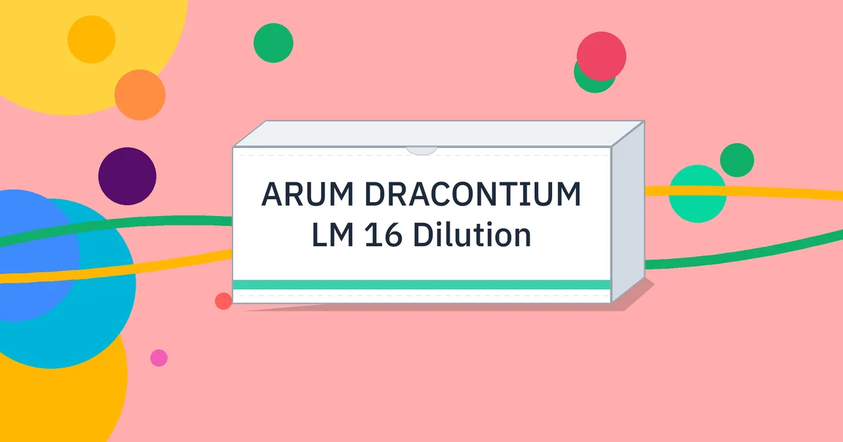 Symbolbild: Packung mit der Aufschrift ARUM DRACONTIUM LM 16 Dilution (PZN 13395253) – Verfügbarkeit und Bezug in Apotheken in Frankfurt am Main