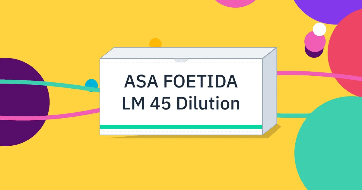 Symbolbild: Packung mit der Aufschrift ASA FOETIDA LM 45 Dilution (PZN 12781770) – Verfügbarkeit und Bezug in Apotheken in Frankfurt am Main