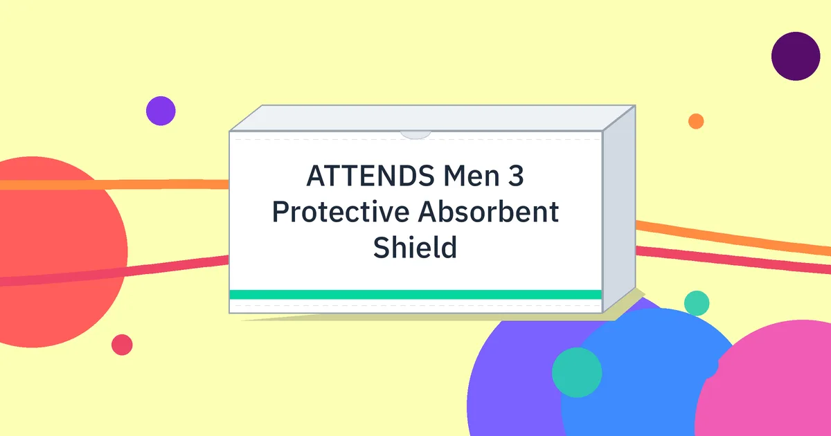 Symbolbild: Packung mit der Aufschrift ATTENDS Men 3 Protective Absorbent Shield (PZN 18399209) – Verfügbarkeit und Bezug in Apotheken in Frankfurt am Main