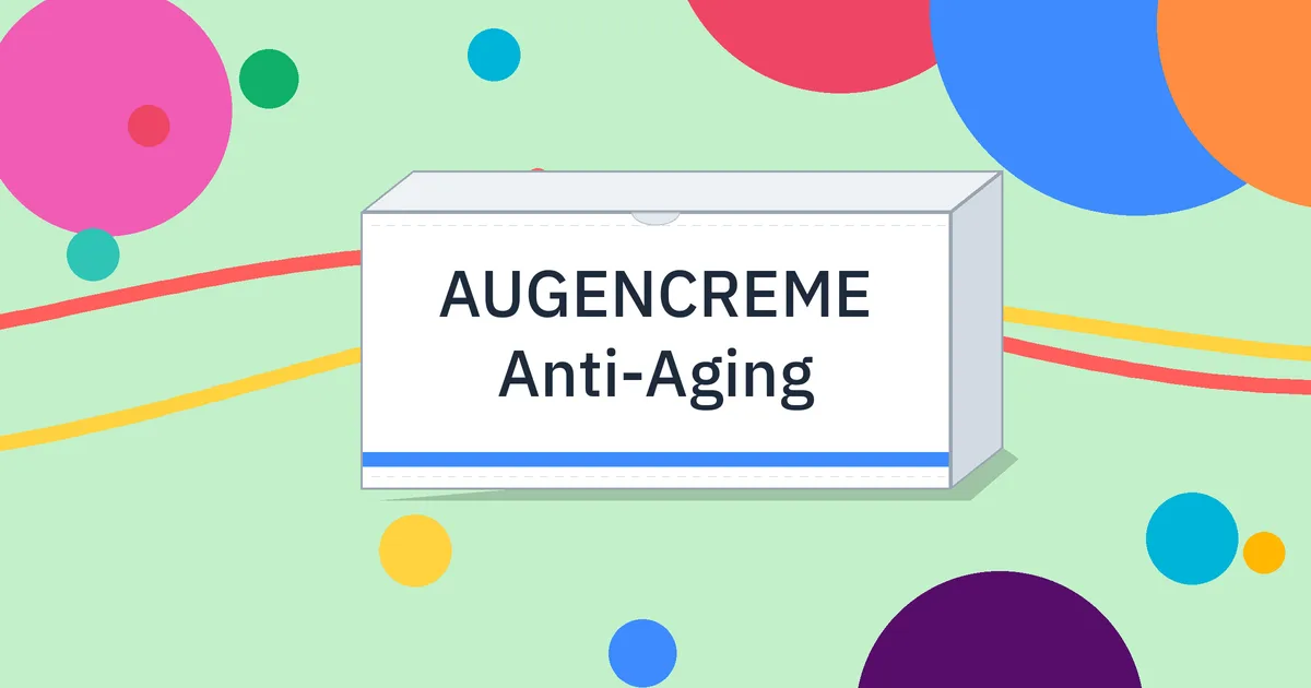 Symbolbild: Packung mit der Aufschrift AUGENCREME Anti-Aging (PZN 18790043) – Verfügbarkeit und Bezug in Apotheken in Frankfurt am Main