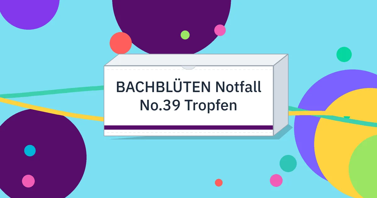 Symbolbild: Packung mit der Aufschrift BACHBLÜTEN Notfall No.39 Tropfen (PZN 09773063) – Verfügbarkeit und Bezug in Apotheken in Frankfurt am Main