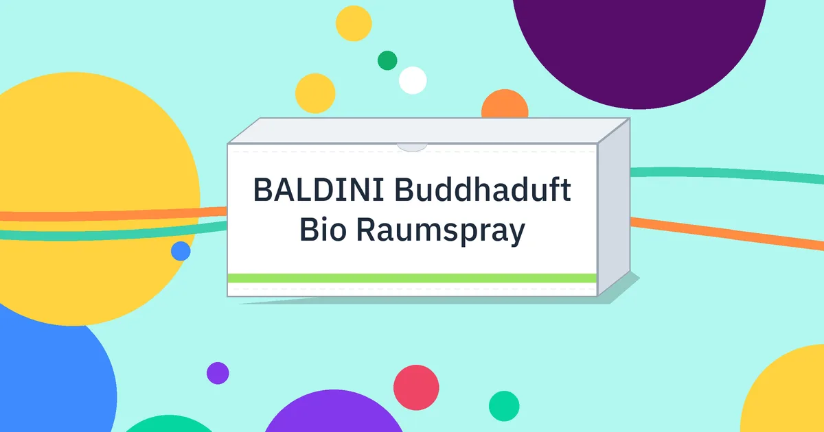 Symbolbild: Packung mit der Aufschrift BALDINI Buddhaduft Bio Raumspray (PZN 16394478) – Verfügbarkeit und Bezug in Apotheken in Frankfurt am Main