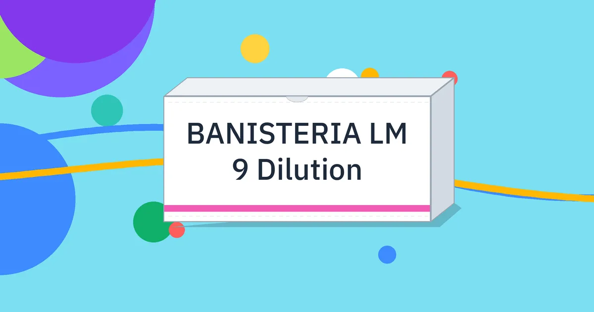 Symbolbild: Packung mit der Aufschrift BANISTERIA LM 9 Dilution (PZN 13375612) – Verfügbarkeit und Bezug in Apotheken in Frankfurt am Main