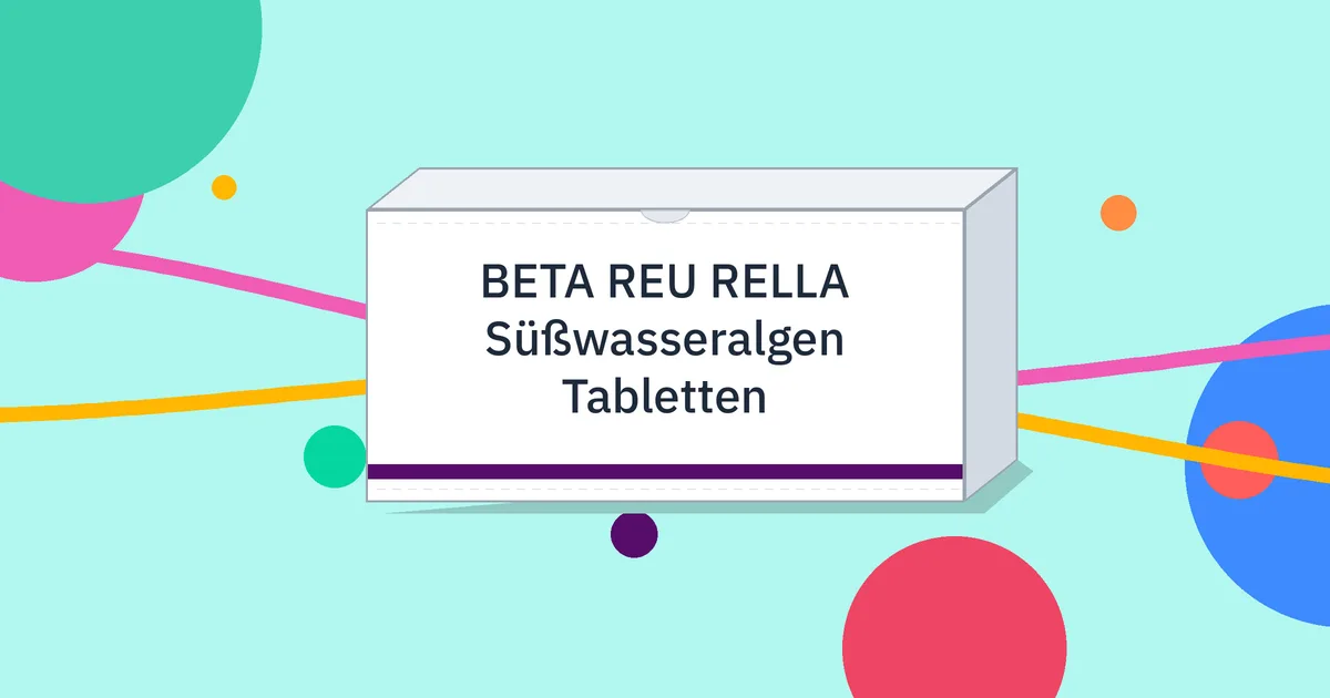 Symbolbild: Packung mit der Aufschrift BETA REU RELLA Süßwasseralgen Tabletten (PZN 01927940) – Verfügbarkeit und Bezug in Apotheken in Frankfurt am Main