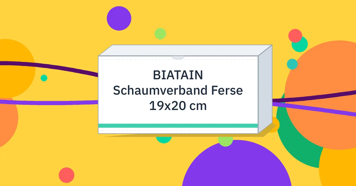 Symbolbild: Packung mit der Aufschrift BIATAIN Schaumverband Ferse 19x20 cm (PZN 14331769) – Verfügbarkeit und Bezug in Apotheken in Frankfurt am Main