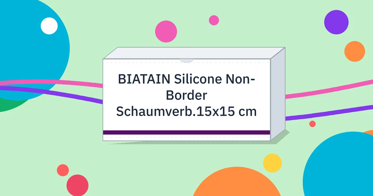 Symbolbild: Packung mit der Aufschrift BIATAIN Silicone Non-Border Schaumverb.15x15 cm (PZN 20607974) – Verfügbarkeit und Bezug in Apotheken in Frankfurt am Main