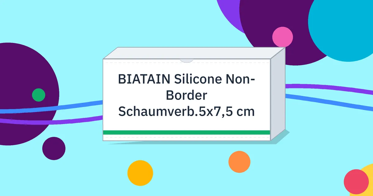 Symbolbild: Packung mit der Aufschrift BIATAIN Silicone Non-Border Schaumverb.5x7,5 cm (PZN 18314495) – Verfügbarkeit und Bezug in Apotheken in Frankfurt am Main
