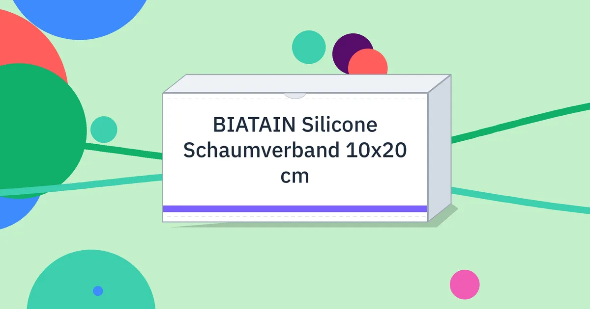 Symbolbild: Packung mit der Aufschrift BIATAIN Silicone Schaumverband 10x20 cm (PZN 20598465) – Verfügbarkeit und Bezug in Apotheken in Frankfurt am Main