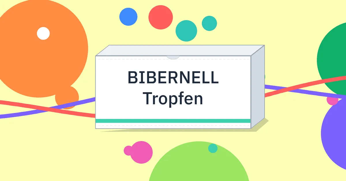 Symbolbild: Packung mit der Aufschrift BIBERNELL Tropfen (PZN 11052879) – Verfügbarkeit und Bezug in Apotheken in Frankfurt am Main