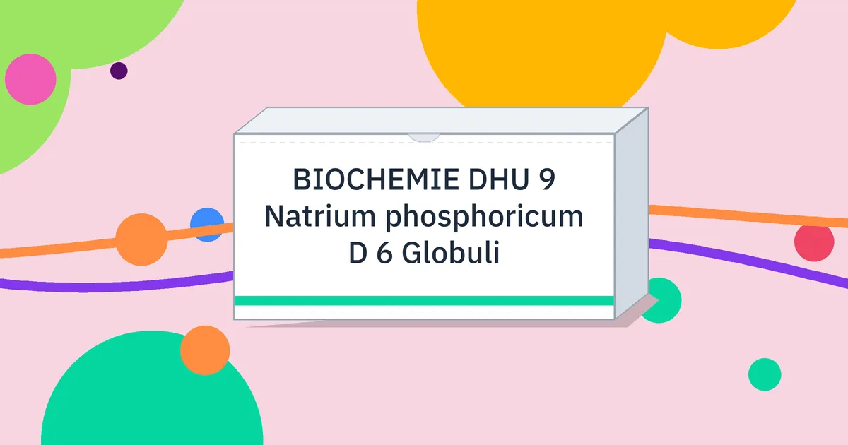 Symbolbild: Packung mit der Aufschrift BIOCHEMIE DHU 9 Natrium phosphoricum D 6 Globuli (PZN 10545947) – Verfügbarkeit und Bezug in Apotheken in Frankfurt am Main