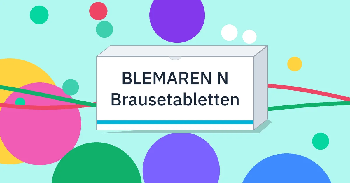 Symbolbild: Packung mit der Aufschrift BLEMAREN N Brausetabletten (PZN 04078045) – Verfügbarkeit und Bezug in Apotheken in Frankfurt am Main