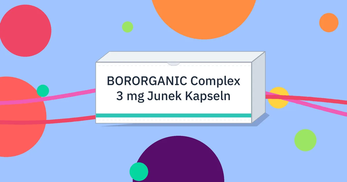 Symbolbild: Packung mit der Aufschrift BORORGANIC Complex 3 mg Junek Kapseln (PZN 10521711) – Verfügbarkeit und Bezug in Apotheken in Frankfurt am Main