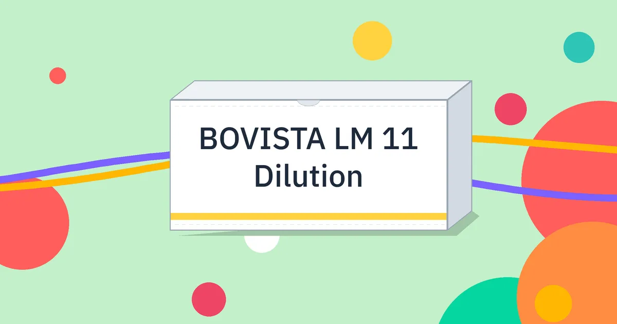 Symbolbild: Packung mit der Aufschrift BOVISTA LM 11 Dilution (PZN 13393917) – Verfügbarkeit und Bezug in Apotheken in Frankfurt am Main