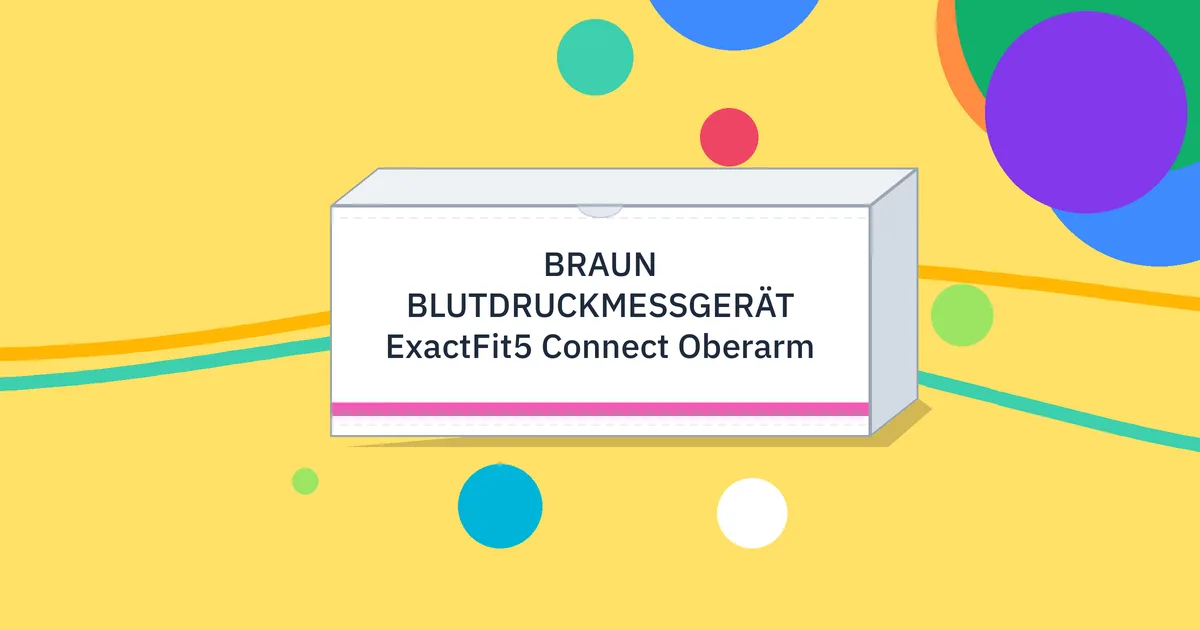 Symbolbild: Packung mit der Aufschrift BRAUN BLUTDRUCKMESSGERÄT ExactFit5 Connect Oberarm (PZN 14285992) – Verfügbarkeit und Bezug in Apotheken in Frankfurt am Main