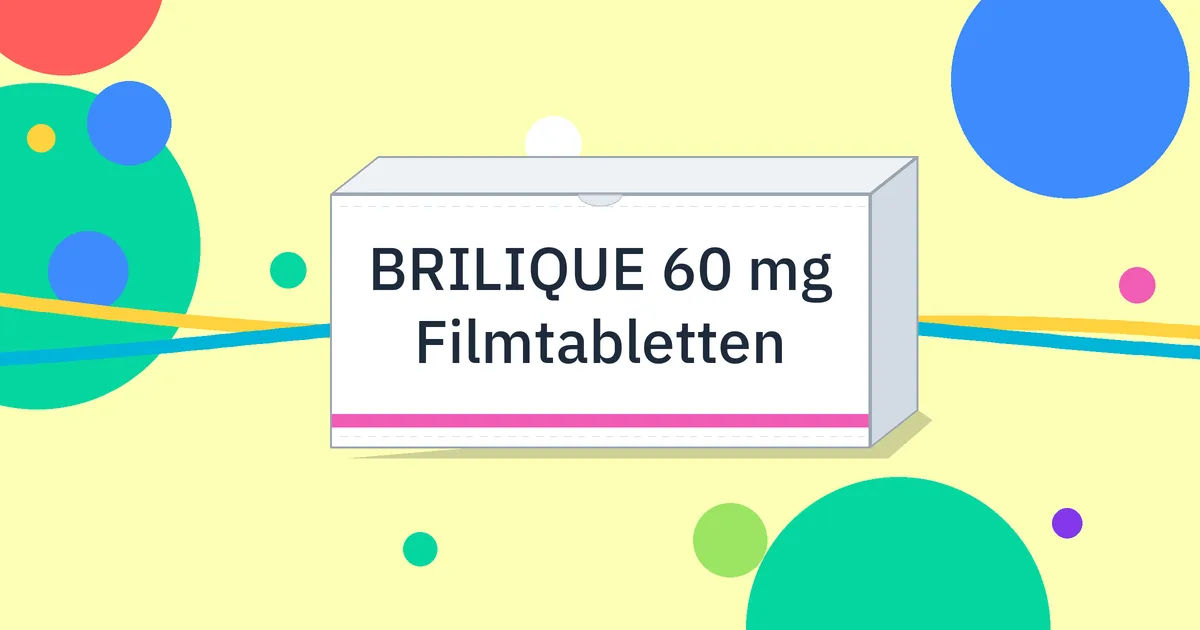 Symbolbild: Packung mit der Aufschrift BRILIQUE 60 mg Filmtabletten (PZN 19434014) – Verfügbarkeit und Bezug in Apotheken in Frankfurt am Main