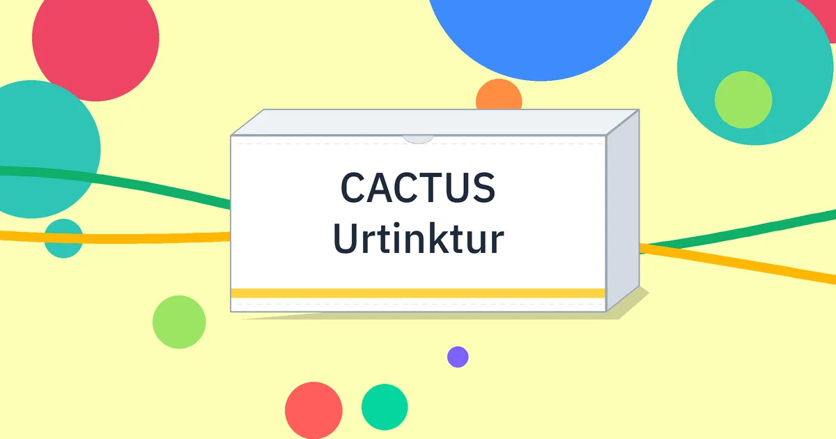 Symbolbild: Packung mit der Aufschrift CACTUS Urtinktur (PZN 02125527) – Verfügbarkeit und Bezug in Apotheken in Frankfurt am Main