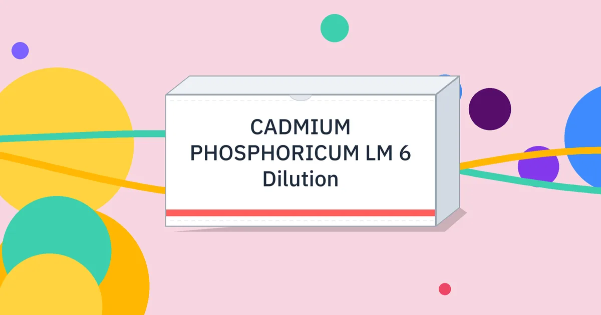Symbolbild: Packung mit der Aufschrift CADMIUM PHOSPHORICUM LM 6 Dilution (PZN 13401893) – Verfügbarkeit und Bezug in Apotheken in Frankfurt am Main